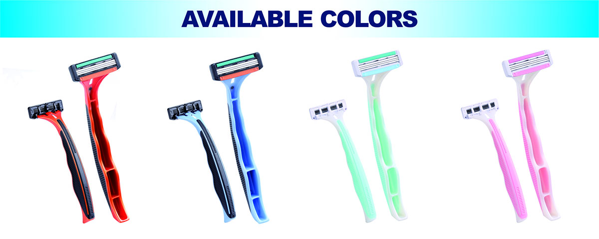 China GoodMax good quality triple blade razor, open back washable blade ...