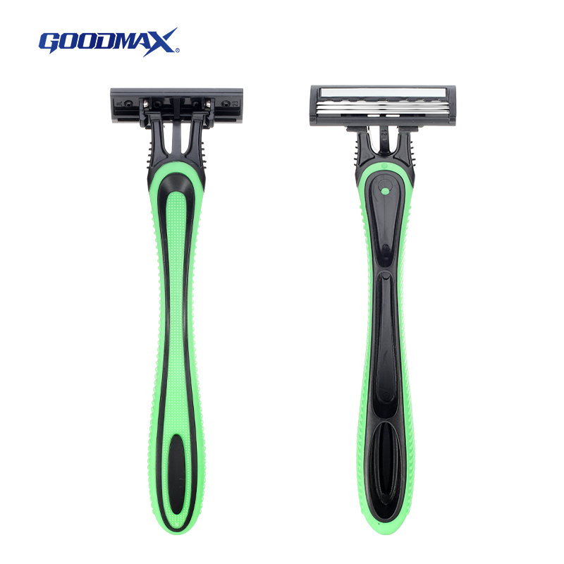 China High quality triple blade razor with rubber handle, Goodmax SL ...